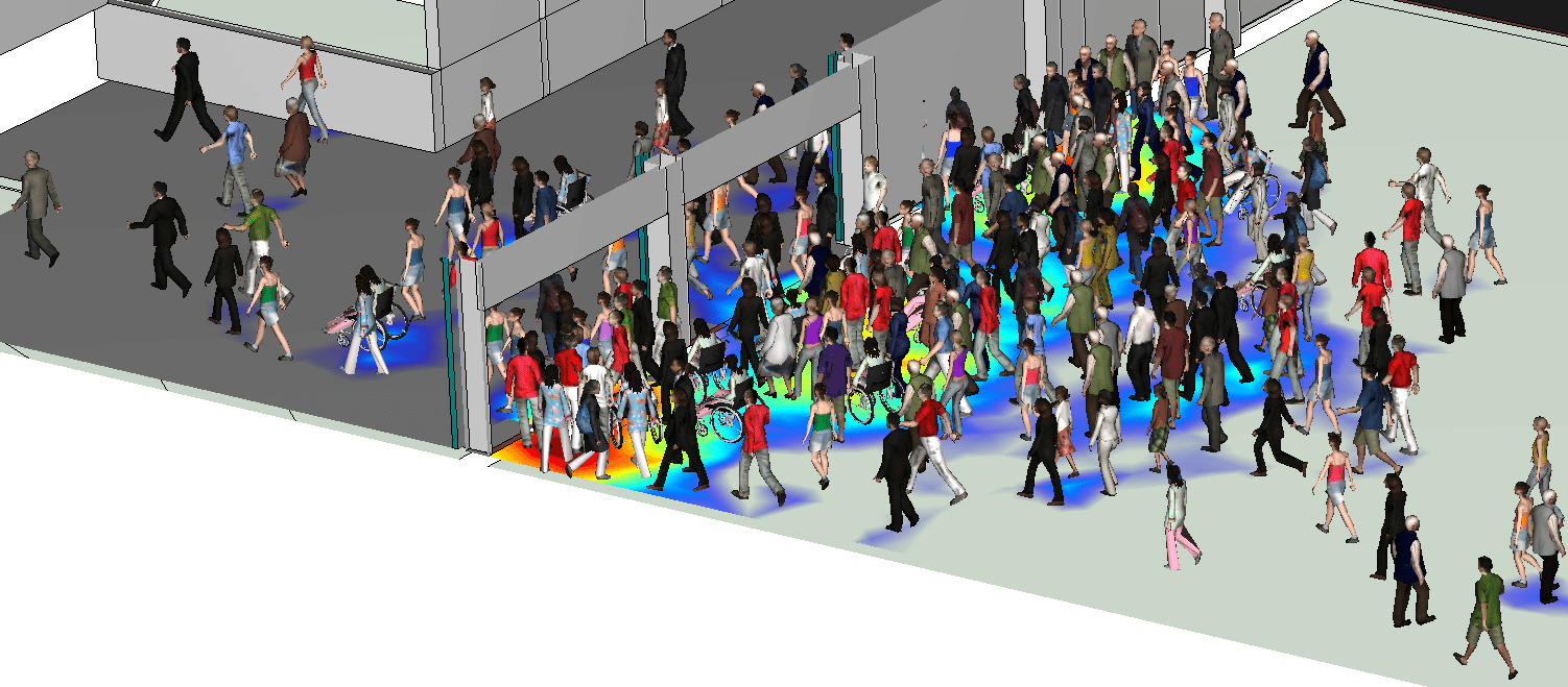Dynamic modeling of the evacuation of people - EOLIOS Ingénierie