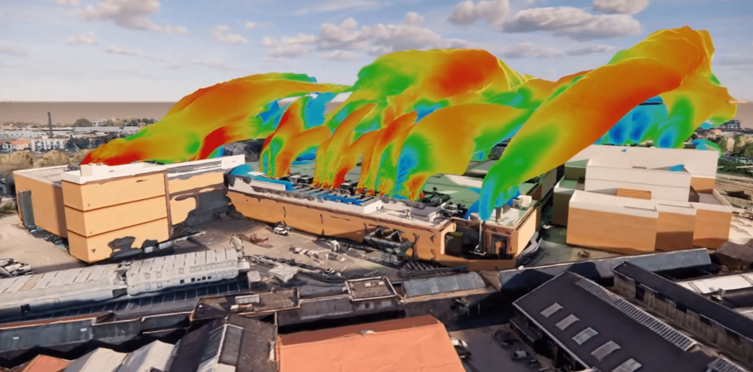 External CFD simulation for data centers: study of thermal plumes